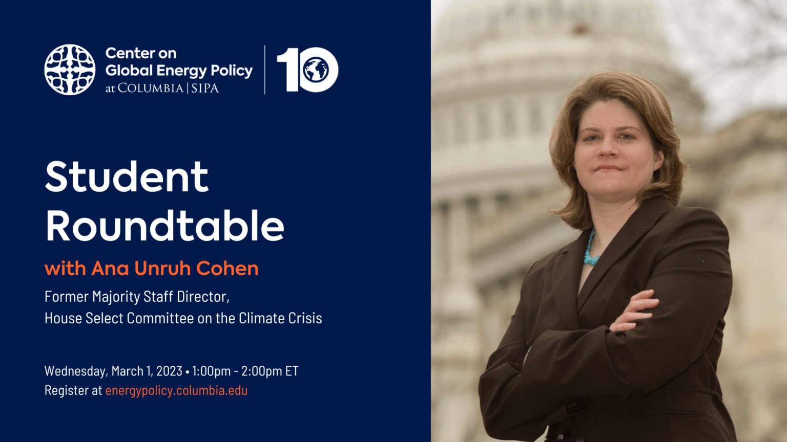 Student Roundtable and Lunch with Ana Unruh Cohen - Center on Global ...