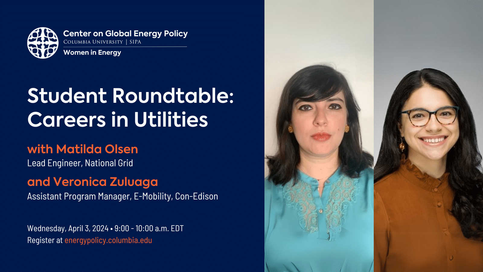 Student Roundtable: Careers in Utilities - Center on Global Energy ...