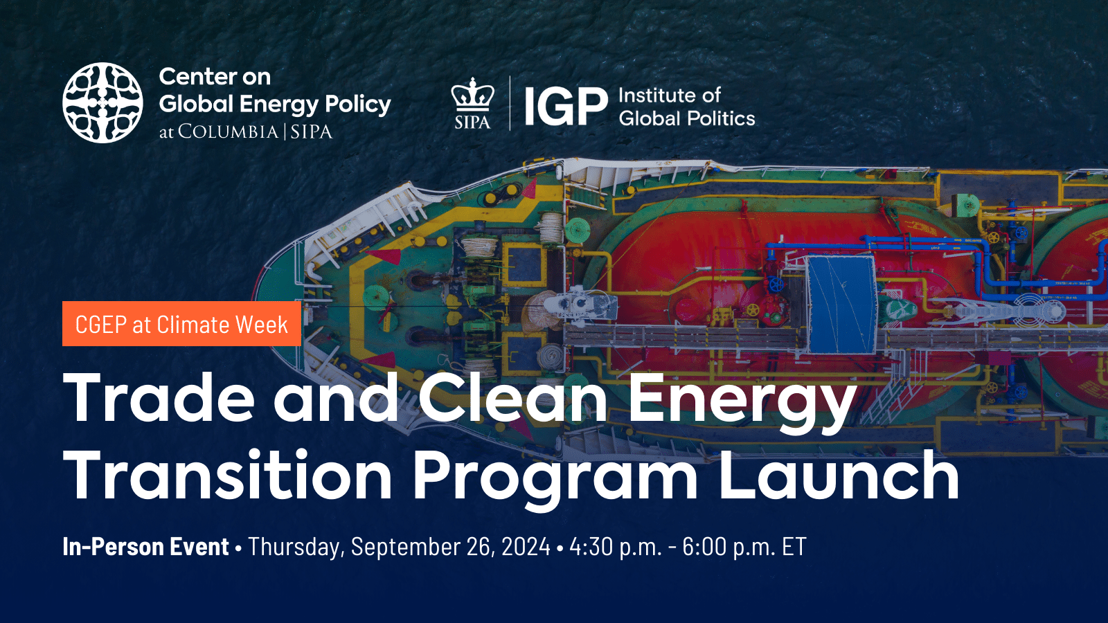 Trade and Clean Energy Transition Program Launch - Center on Global ...